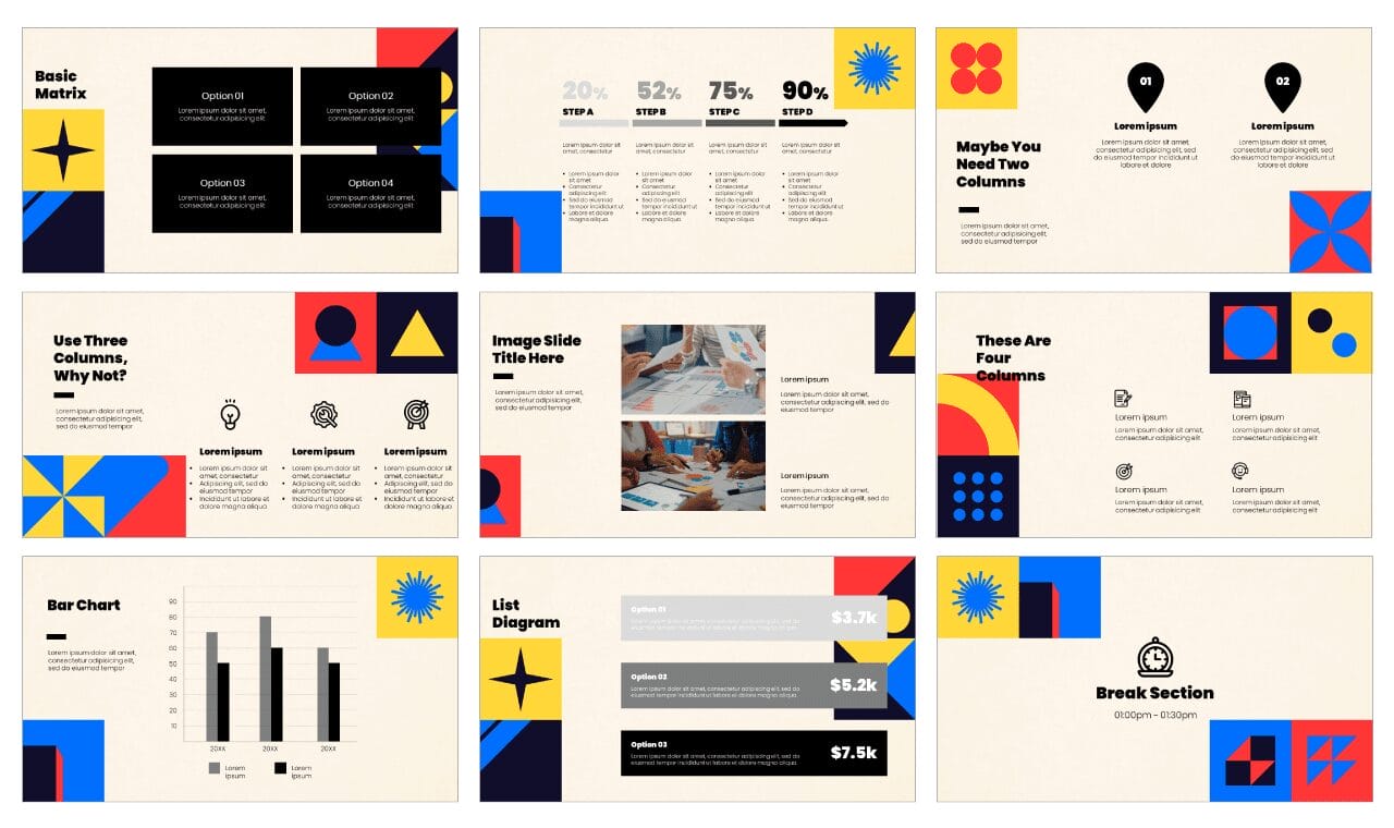 Abstract Bauhaus Presentation Template - Google Slides & PPT
