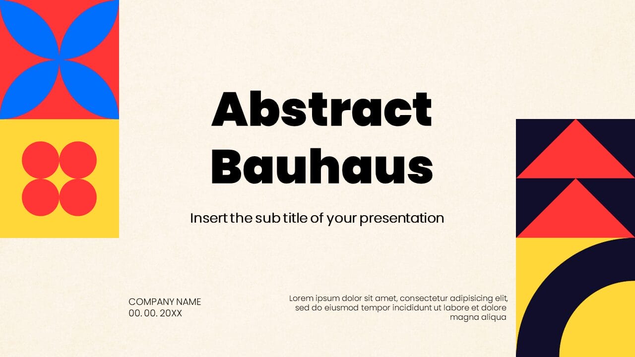 Abstract Bauhaus Presentation Template - Google Slides & PPT