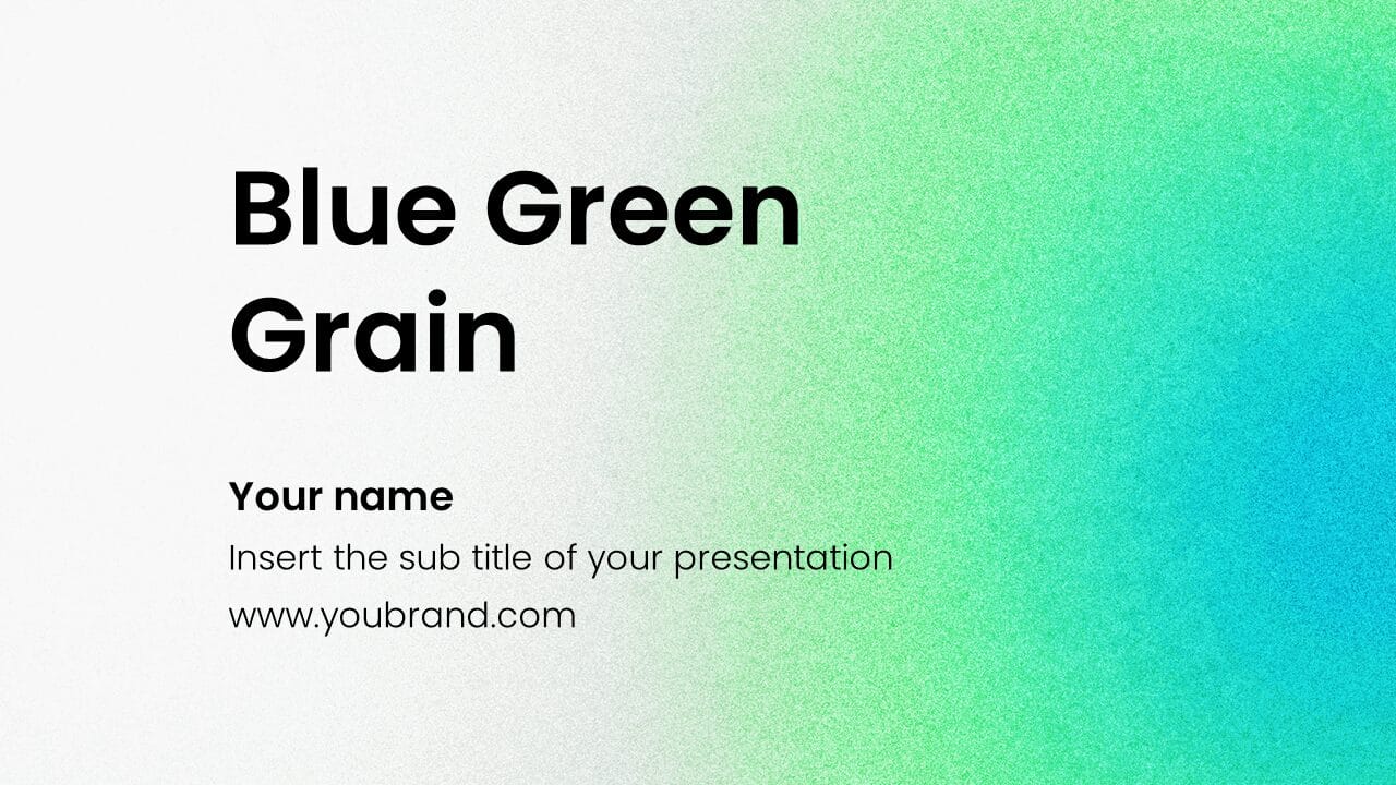 Blue Green Grain Free Google Slides Theme PowerPoint Template