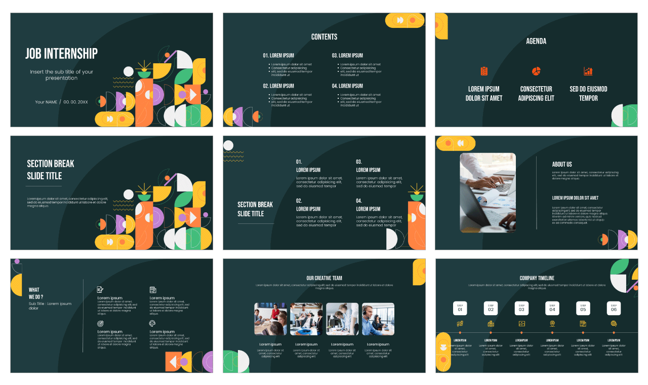 Job Internship Free Presentation Templates - Google Slides & PPT