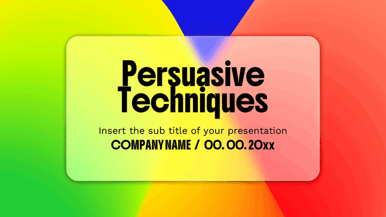 Persuasive Techniques - Free Powerpoint templates and Google Slides themes
