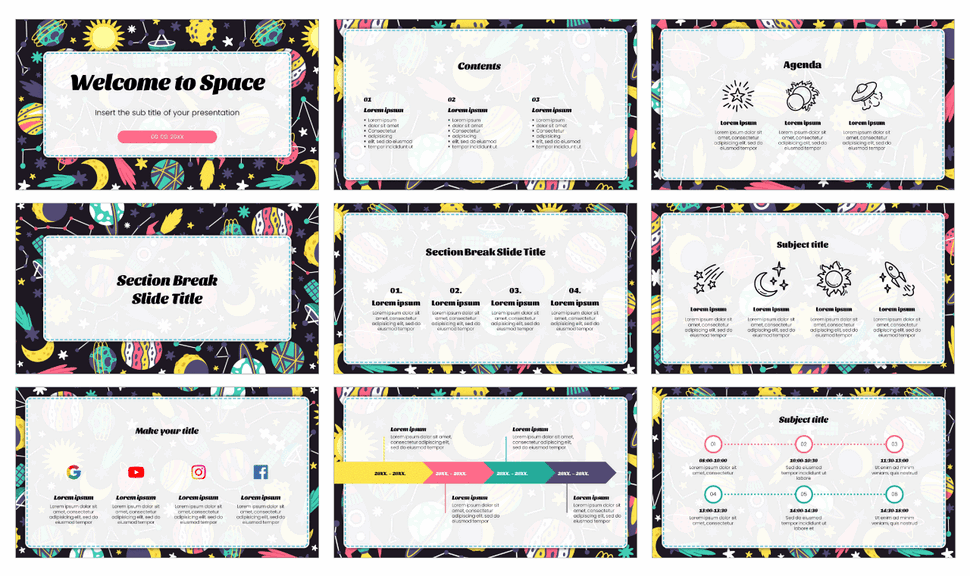 Welcome to Space Google Slides Themes PowerPoint Templates