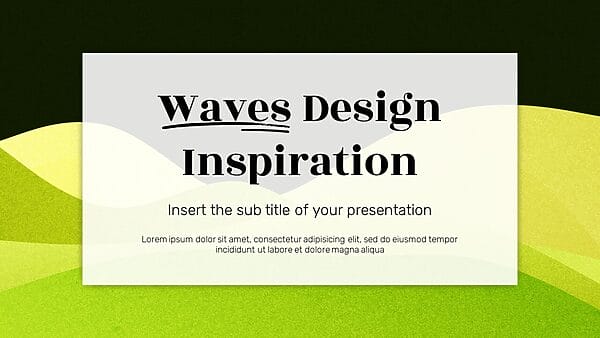 Waves Design - Free Powerpoint templates and Google Slides themes