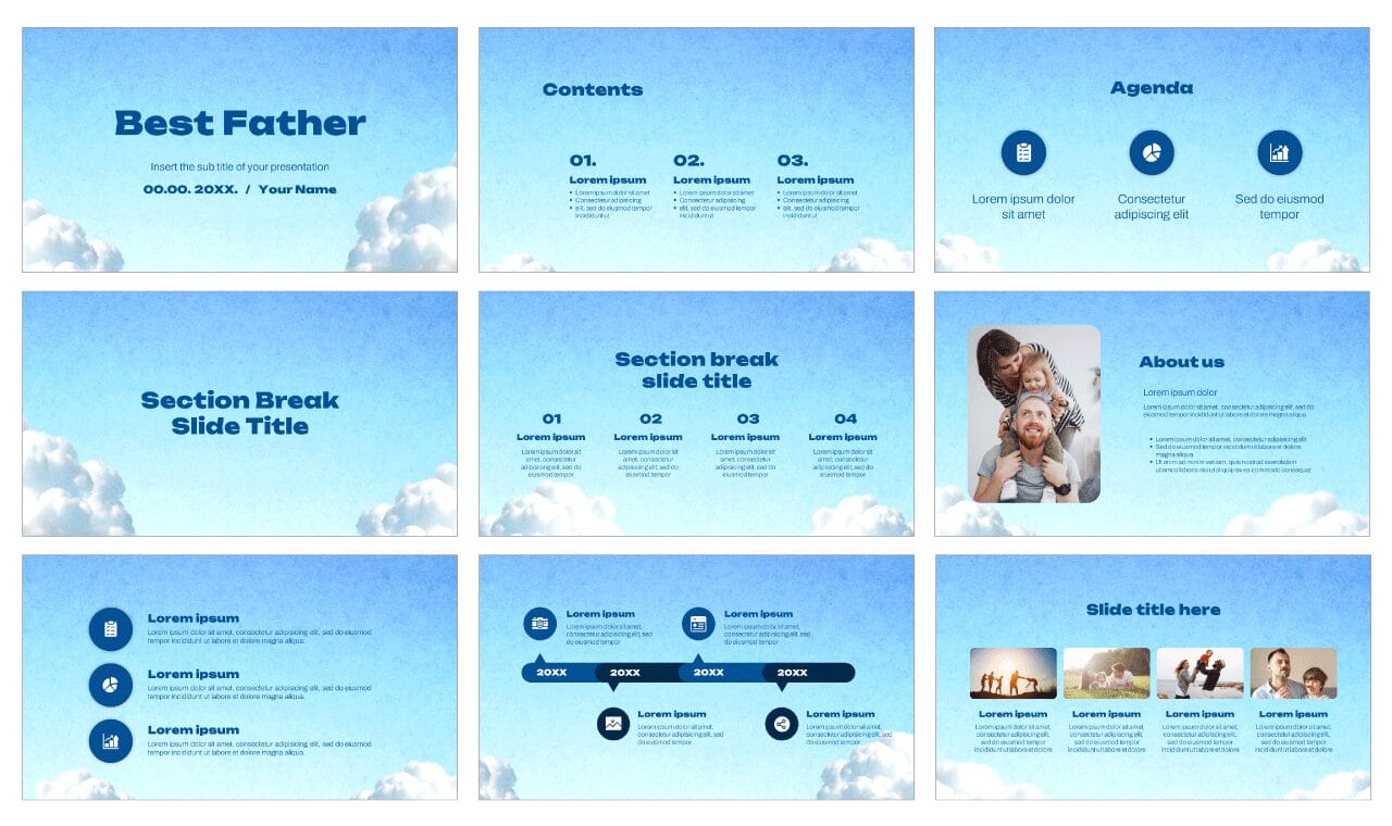 Best Father Presentation Template - Google Slides PowerPoint