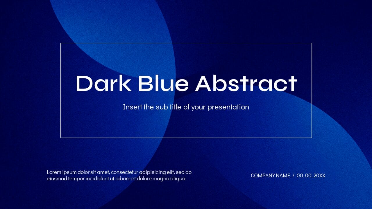 Dark Blue Abstract Google Slide Themes PowerPoint Templates