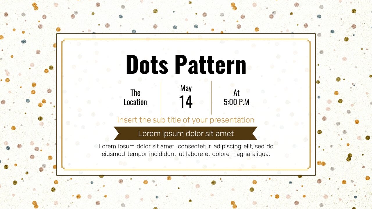 Dots Pattern Presentation Template - Google Slide and PowerPoint